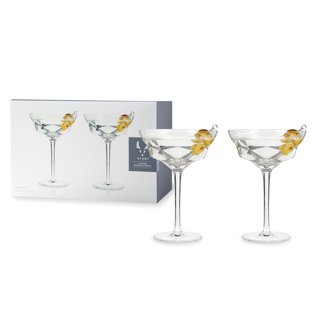 Epure Venezia Collection 6 Piece Stemmed Martini Glass Set - For ...