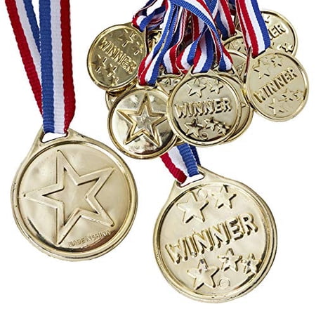 Kicko Fake Gold Medals - 36 Pack - for Kids, Party Favors, Stocking ...