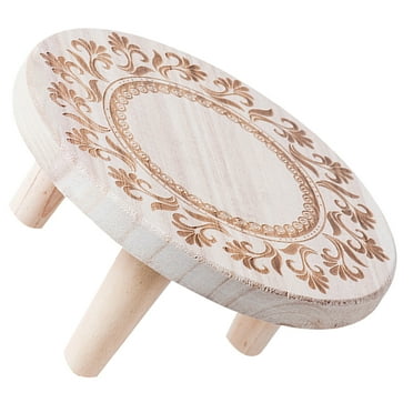 simhoa Mini Wooden Stool Plant Stand Plant Stool Decorative Small Round ...