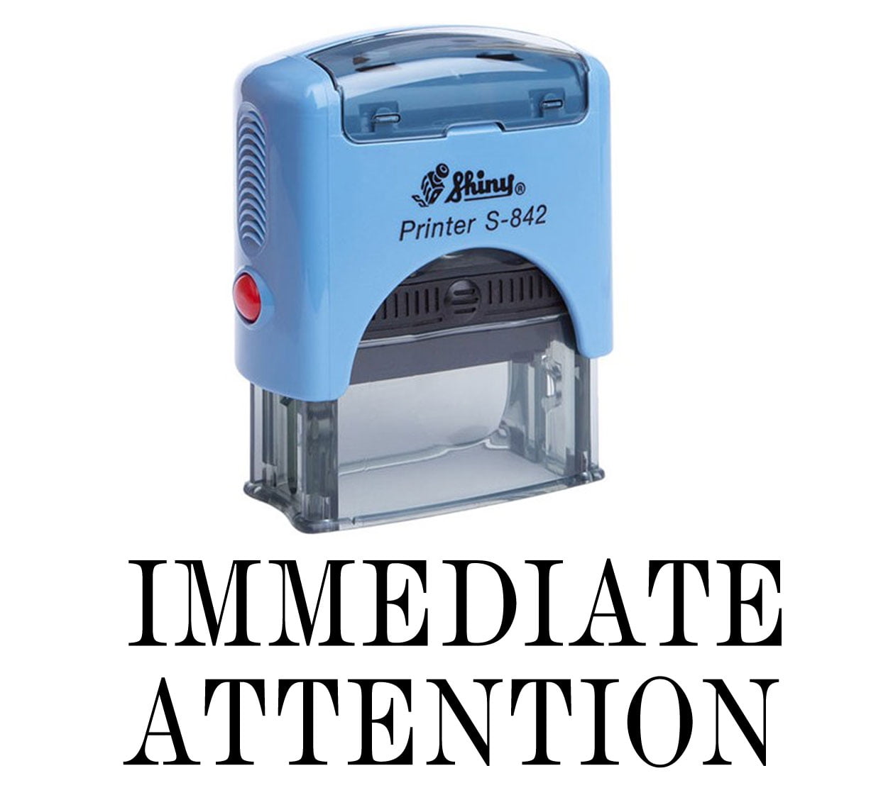 IMMEDIATE ATTENTION Self Inking Rubber Stamp Office Stationary Shiny ...