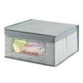 mDesign Medium Fabric Closet Storage Box with Front Window/Lid, 6 Pack ...