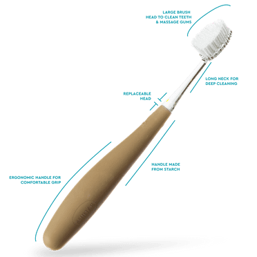 Source Flossing Hemp Handle Toothbrush - Walmart.com