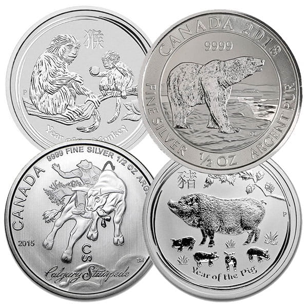 1/2 Oz Silver Coin - .999+ Pure, Random Design (Design Our Choice ...