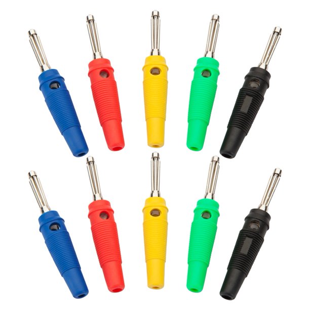 10PCS4MM Copper Banana Plug High Current Insulated Stackable Soldering ...