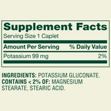 Spring Valley Potassium Heart Health Dietary Supplement Caplets, 99 mg ...