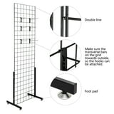 Bonnlo 6' x 2' Wire Grid Panel Tower with T-Base Floorstanding,Wire ...