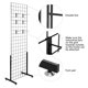 Bonnlo 6' x 2' Wire Grid Panel Tower with T-Base Floorstanding, Wire ...