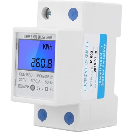 Sepeda 5-80A Single Phase Electronic Energy KWh Meter, 35mm DIN Power ...