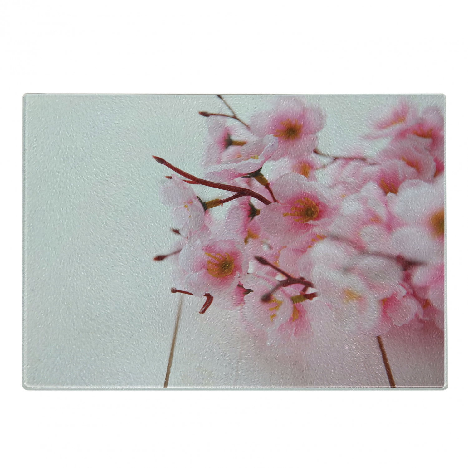 Floral Cutting Board, Cherry Blossom Petals Spring Season Florets in ...