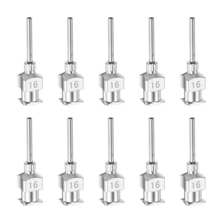 Uxcell 10Pack 18G Stainless Steel Dispensing Needles, 1/2" Glue Needle ...