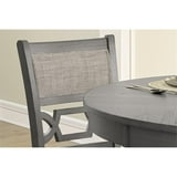 Pemberley Row Rubberwood Light Gray Dining Table Round Counter Height ...