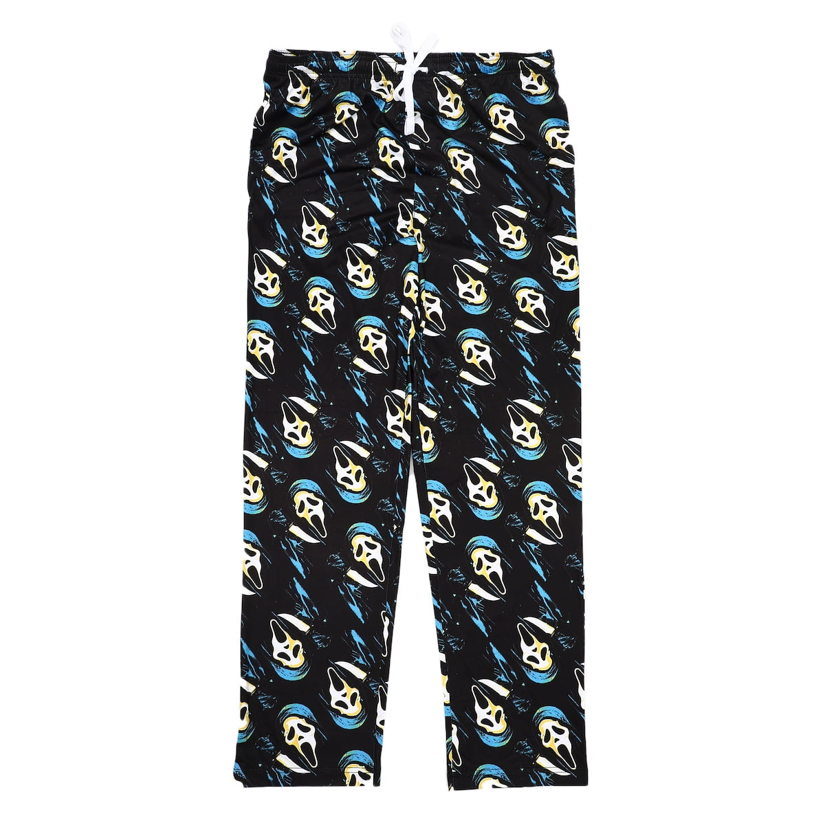 Scream Ghostface Repeat Print Men’s Black Sleep Pajama Pants-Large ...