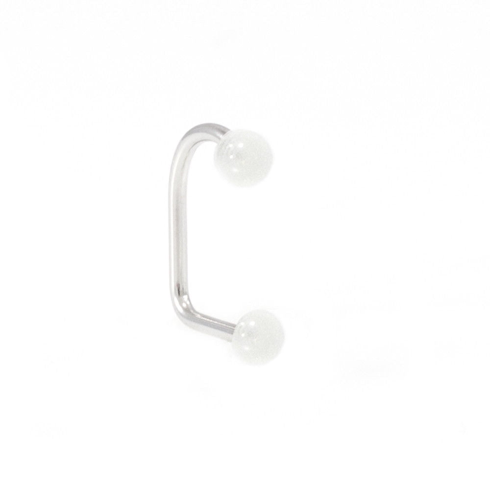 Lippy Loop Surgical Steel Lip Ring with Glow in Dark Ball 16G - Walmart.com
