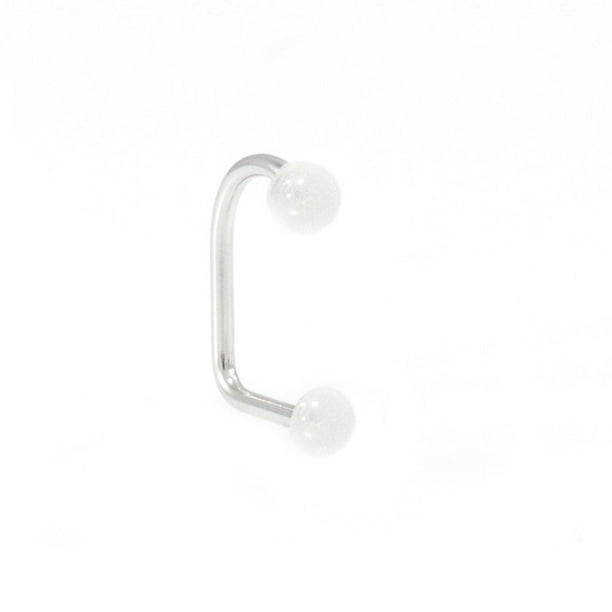 Lippy Loop Surgical Steel Lip Ring with Glow in Dark Ball 16G - Walmart.com