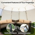 Alvantor 15'x15' Pop Up Gazebo, Outdoor Dining Tent with 10 Mesh Walls ...