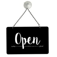 NAHANCO 12"W X 8"H Metal Open/Closed Sign Kit, Grey (Pack of 1 ...