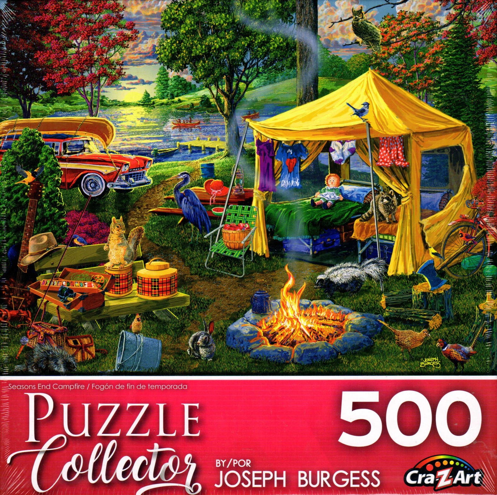 Puzzle Collector 500 Piece Puzzle - Seasons End Campfire - Walmart.com