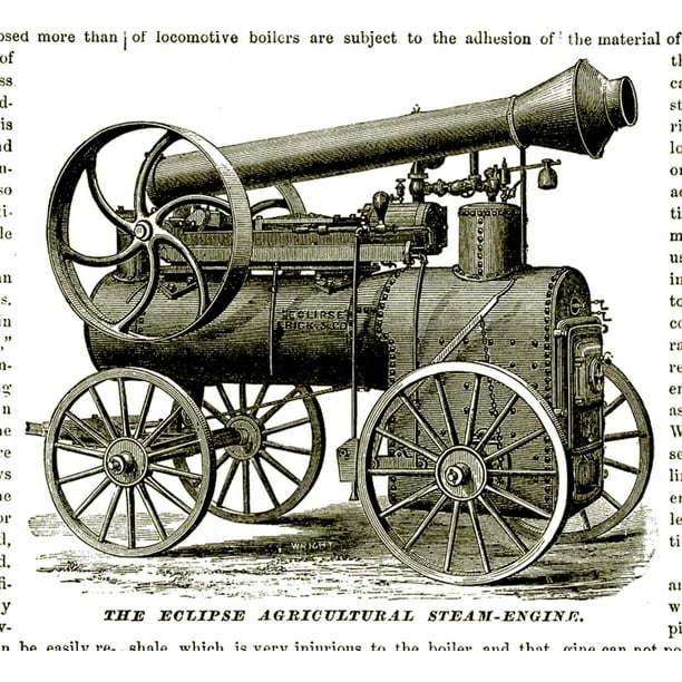 The Frick 'Eclipse' Agricultural Steam-Engine Engraving History (36 x ...