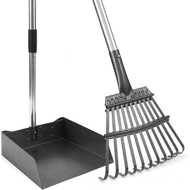 P5HAO Pooper Scooper for Large Dogs, Metal Aluminum Tray and Spade Poop ...