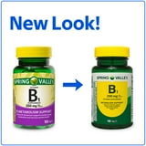 Spring Valley Vitamin B1 Supplement Tablets for Metabolism Support, 250 ...