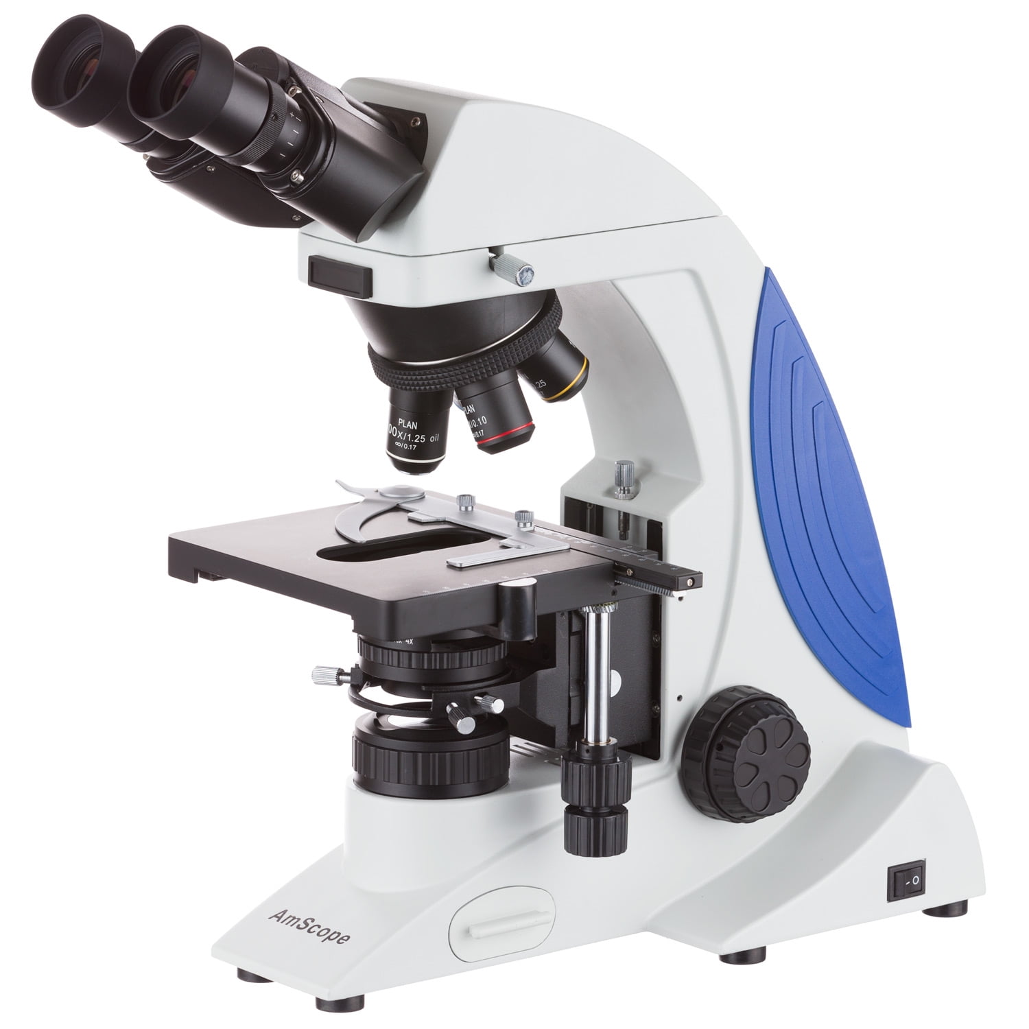 AmScope 40X-1000X Plan Infinity Kohler Laboratory Research Grade Binocular Compound Microscope ...
