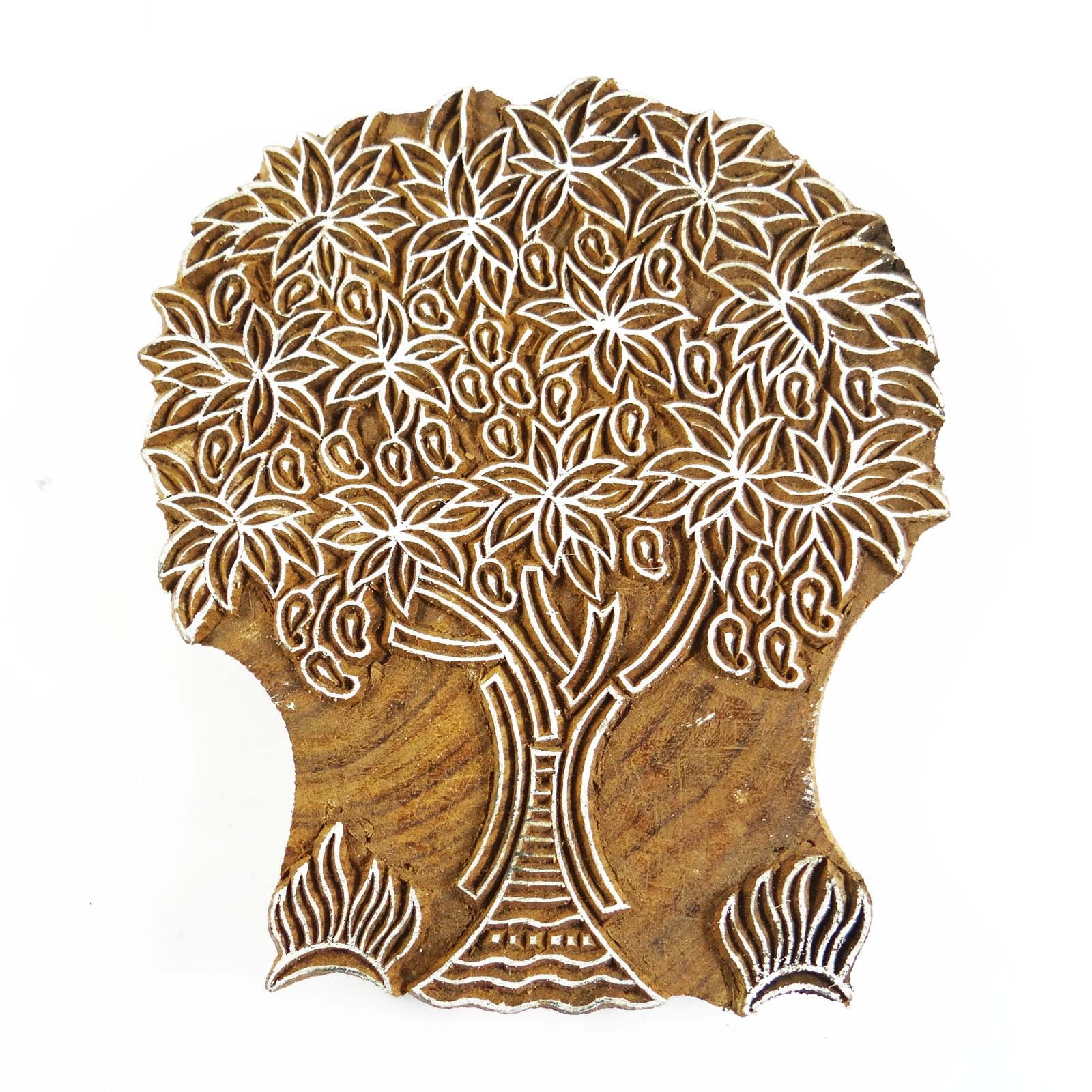 Tree Design Printing Block On Apparel Fabric Wood Craft Ethnic Textile ...