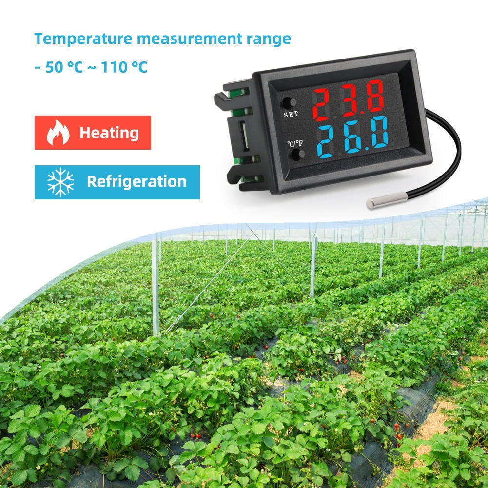 Controlador de temperatura digital LED Sensor NTC a prueba de agua ...