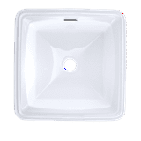 TOTO® Connelly™ Square Undermount Bathroom Sink with CEFIONTECT, Cotton White - LT491G#01 ...