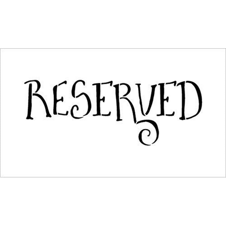 Reserved Table Signs Template