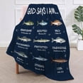 Christian Fishing Gifts for Men, God Says i Am Fish Blanket 50"x60 ...