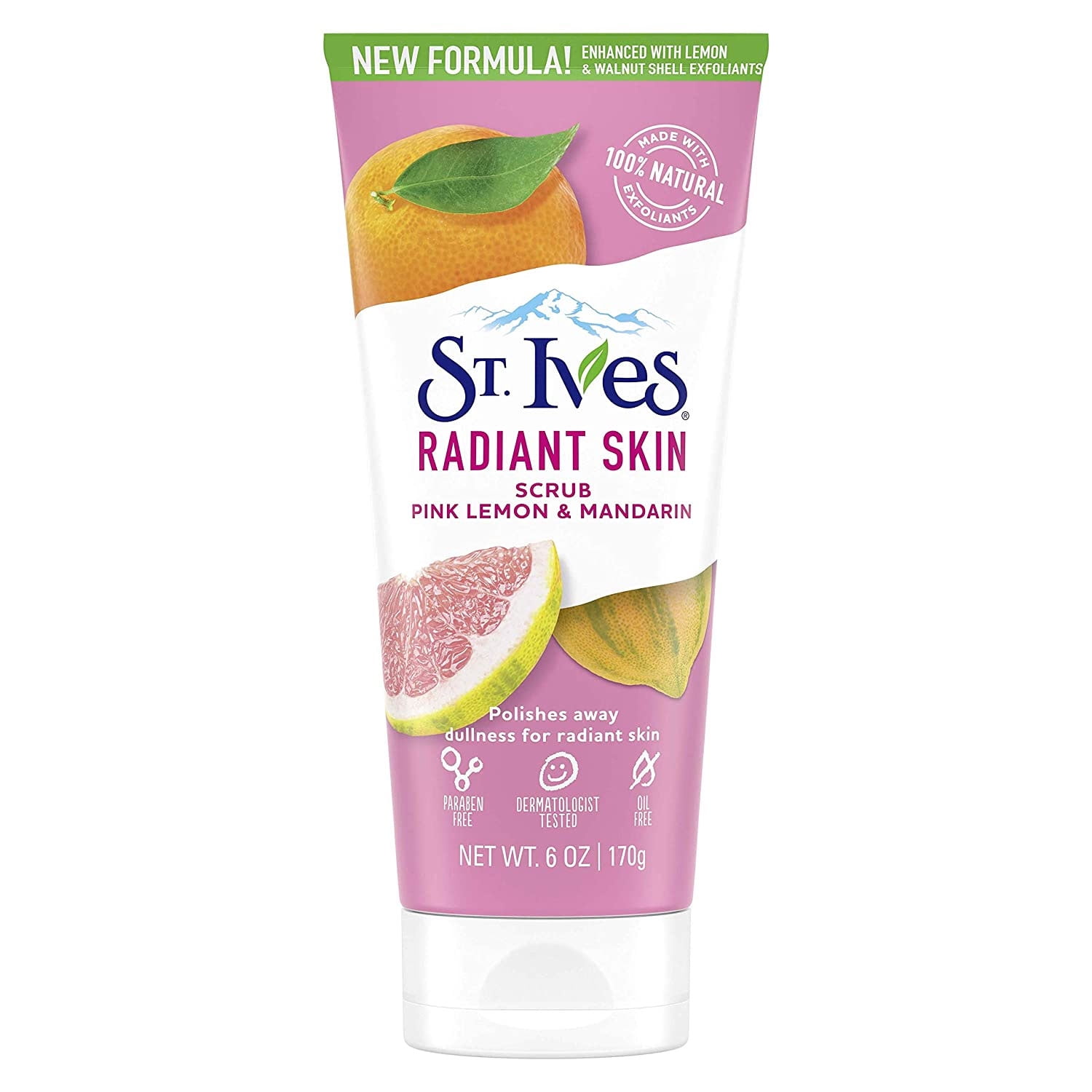 St. Ives Radiant Skin Face Scrub, Pink Lemon and Mandarin Orange, 6 oz ...