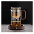 Glass Teapot with Infuser, Bonston Heat Resistant Teapot, Magnetic ...