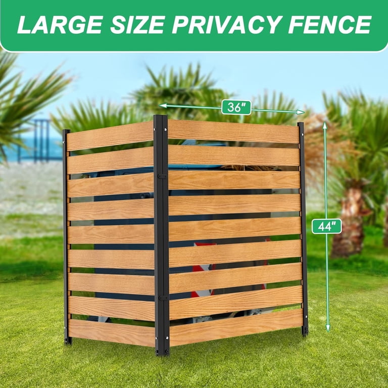 Garbage Area Privacy Fence Made From Sticks Karl Home 42 In. Wood