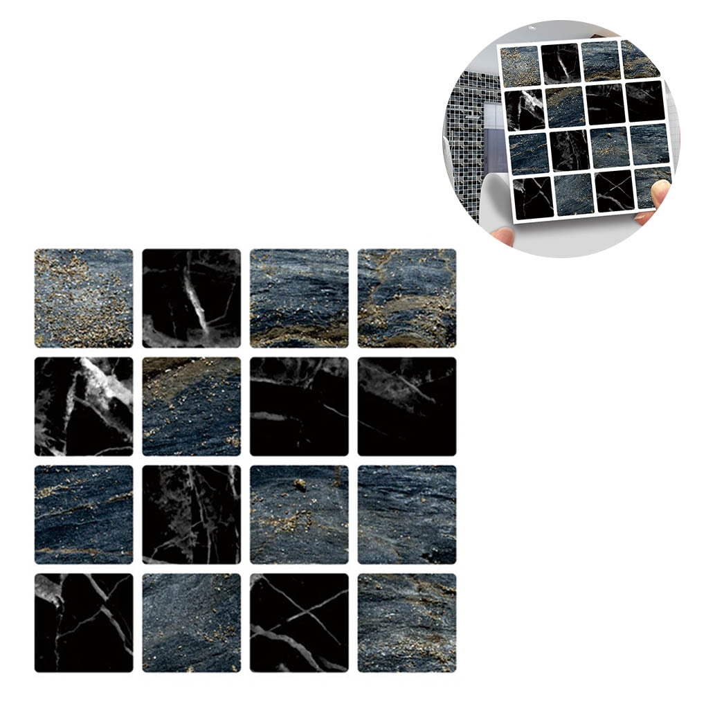 30Pcs Simulation Mosaic Tiles Wall Sticker For Kitchen Cupboard ...