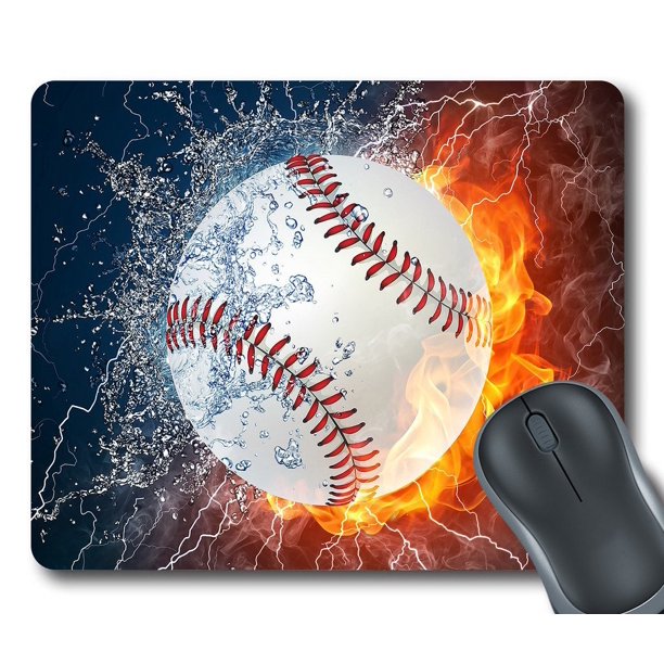 GCKG Baseball Mouse Pad Personalized Unique Rectangle Gaming Mousepad 9 ...