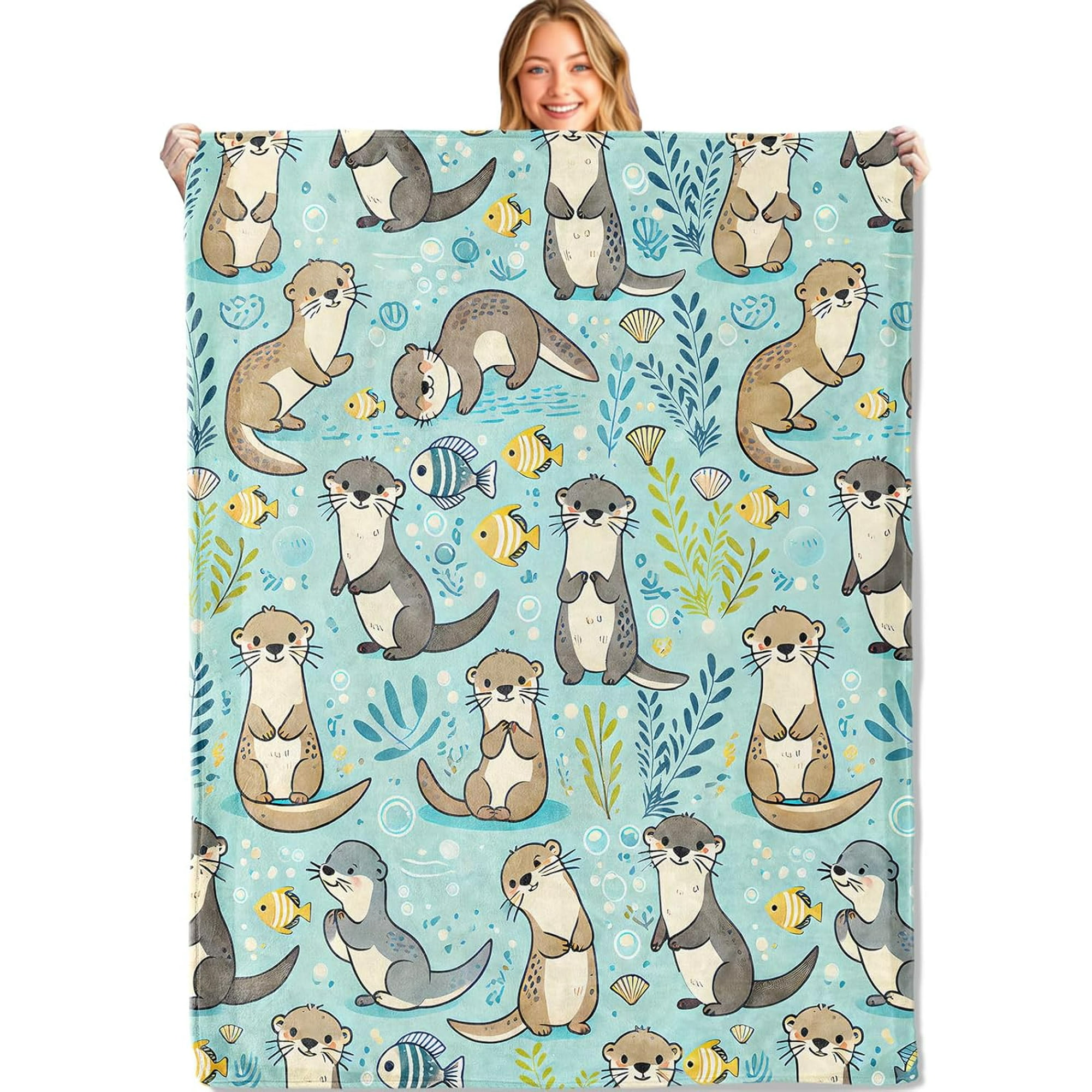 Click here for Ojeljoflsjlgfg Cute Otter Throw Blanket - 50x60in... prices