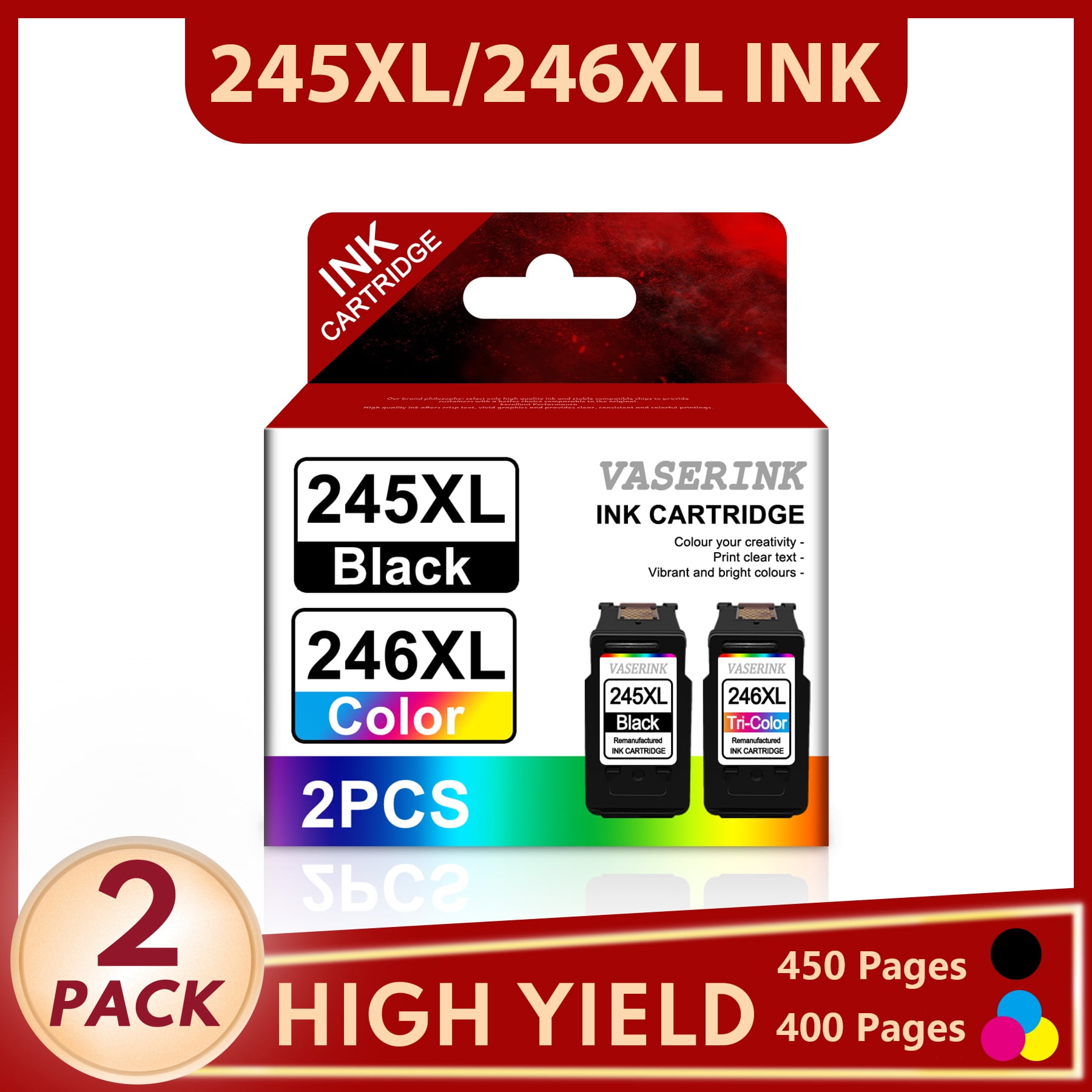 245XL 246XL Ink Cartridge 243 244 245 246 XL Replacement for Canon ...