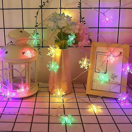 Snowflake Christmas String Light Battery Box Holiday Decoration ...