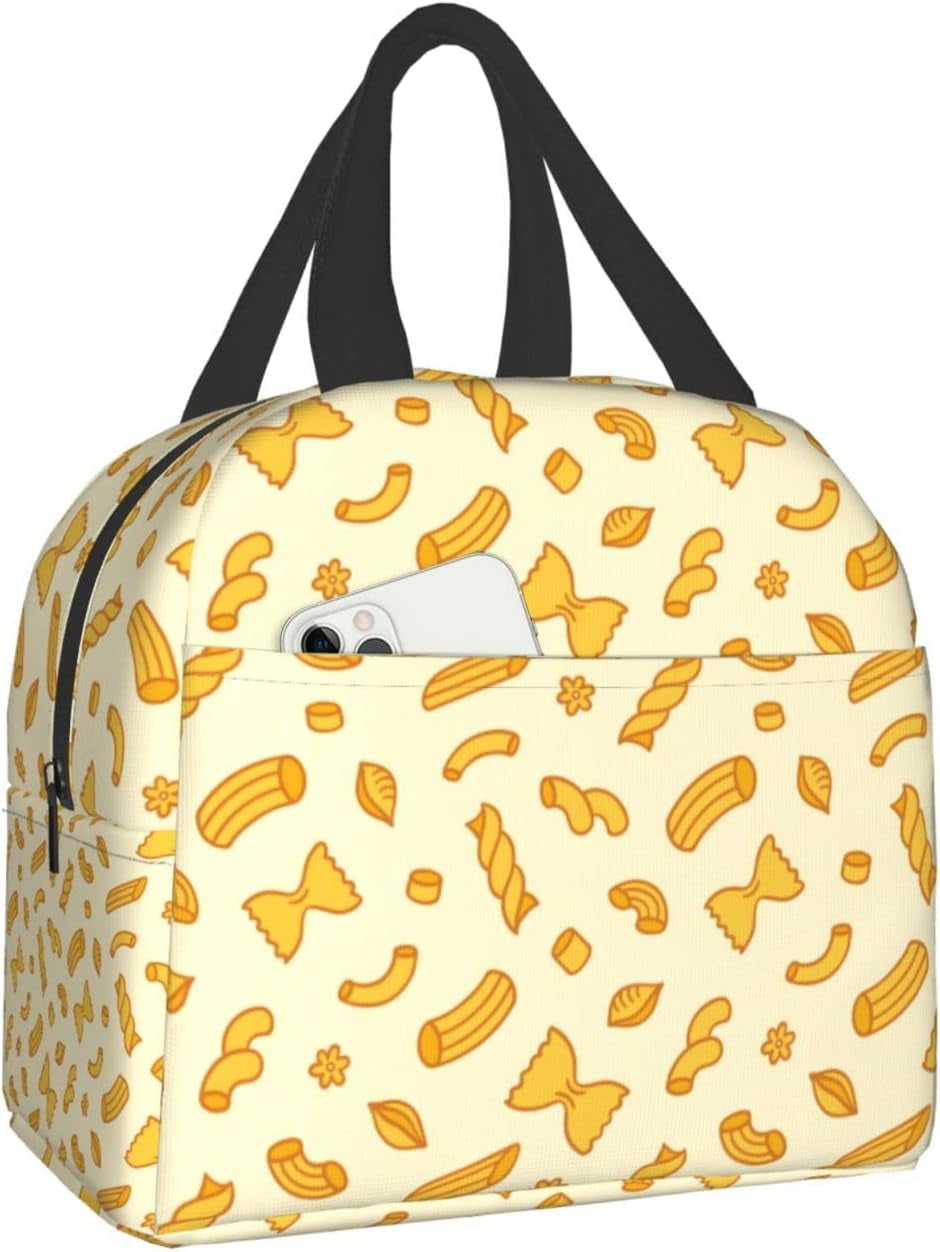 NICKSUN Cartoon Ramen Noodle Pattern Lunch Bag, Insulated Portable ...