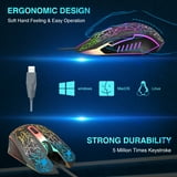 BENGOO Gaming Mouse Wired, USB Optical Computer Mice with RGB Backlit ...