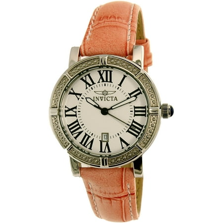 Invicta Women's Wildflower 13967 Silver Leather Quartz Dress Watch ...