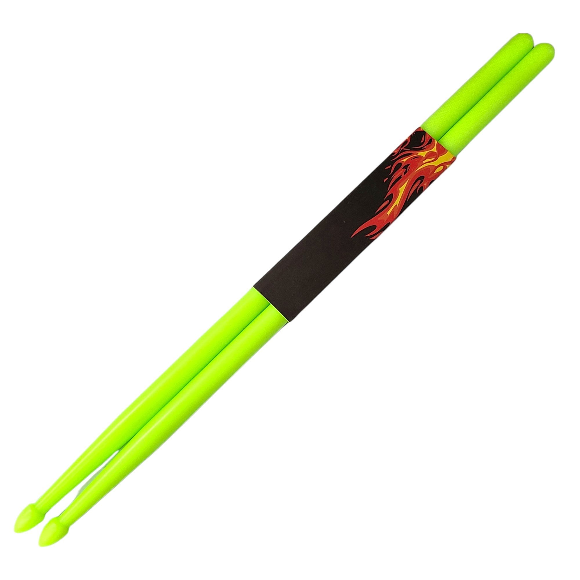 Pair 5A Green Plastic Drum Sticks Lightweight Fitness Exercise ...
