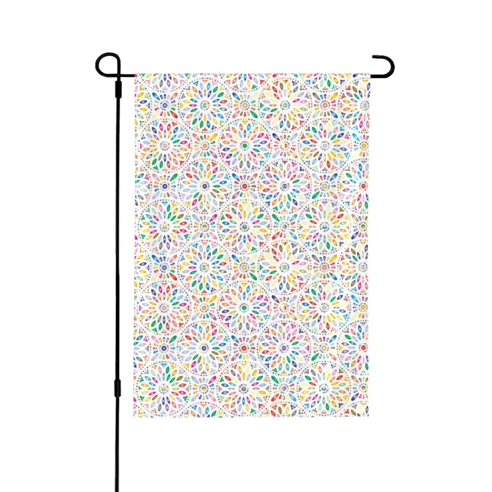 ZNDUO Rainbow Abstraction Pattern Garden Flag, 12.5"x18" Double Sided ...