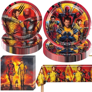 Spiderman Themed Kids Birthday Party Tableware Set - Plates, Cups ...