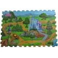 Disney Princess Cinderella 6 Piece Tile Mega Foam Mat with Vehicle ...