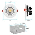 Luxrite 4 Inch Gimbal LED Recessed Light 11W=75W 5CCT, 2700K-5000K ...