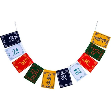 Mini Prayer Flag 10pcs Buddha of Compassion Tibetan Prayer Flag Om Mani ...