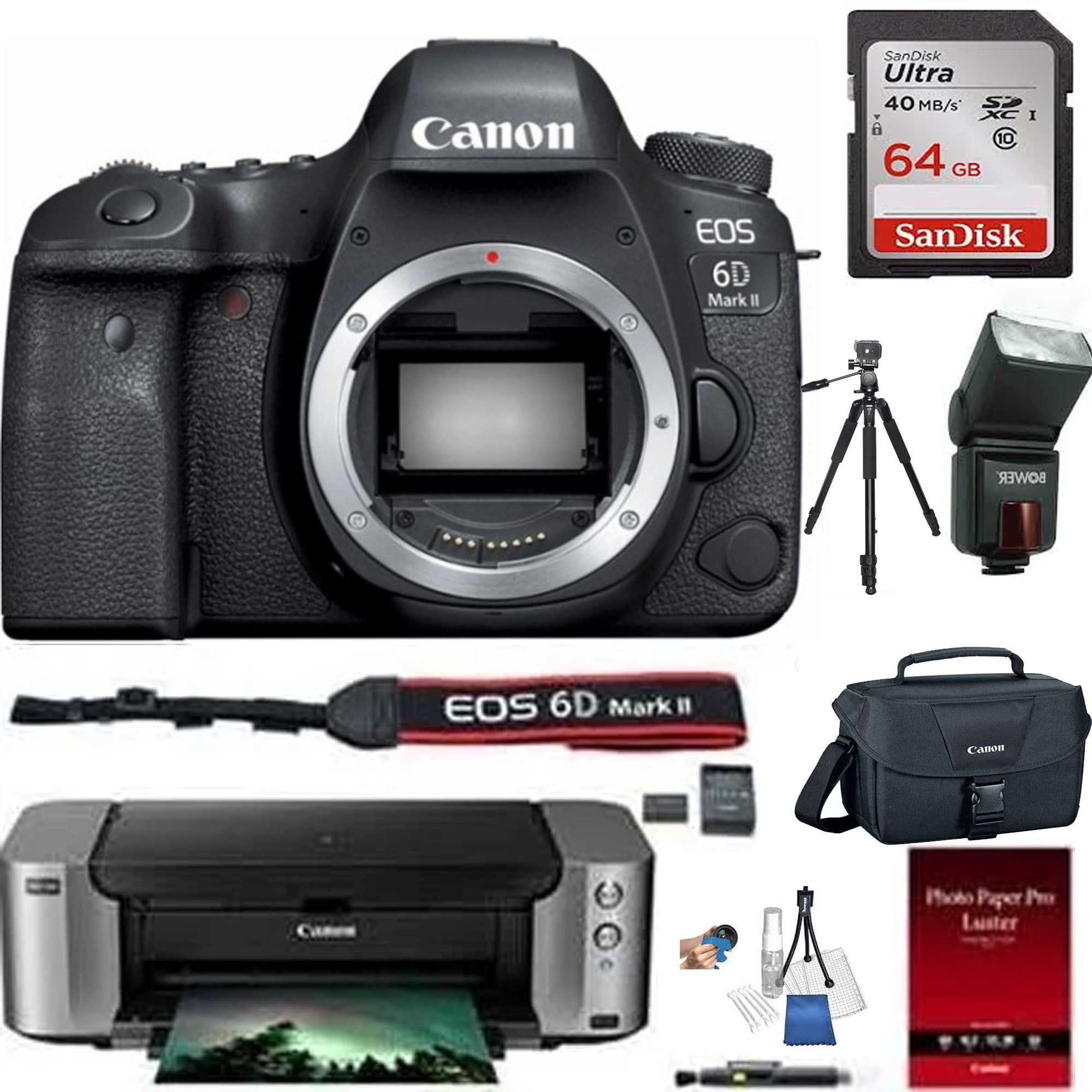 Canon Eos 6D Mark II 26.2MP DSLR Camera (Body) + Pro100 Mail in Printer ...