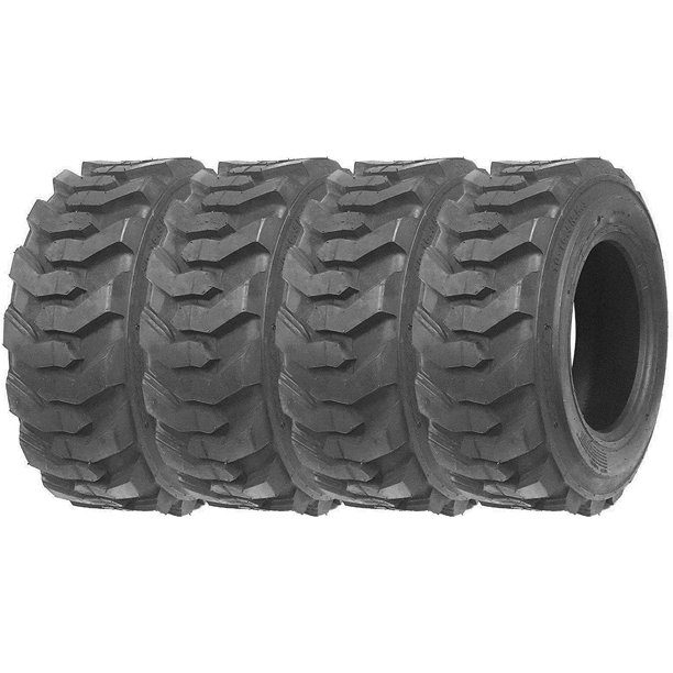 Four-10x16.5 Skid Steer Loader Heavy Duty Tires Sidewall Protection 10 ...