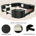 Square Hot Tub Surround Furniture, Spa Surround Outdoor Rattan ...